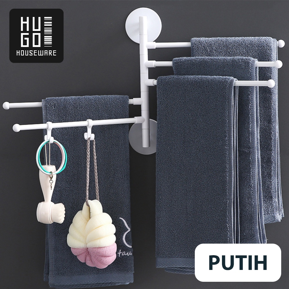 Jual HUGO Gantungan Handuk Tempel Dinding Rak Handuk Toilet Serbaguna 5 ...