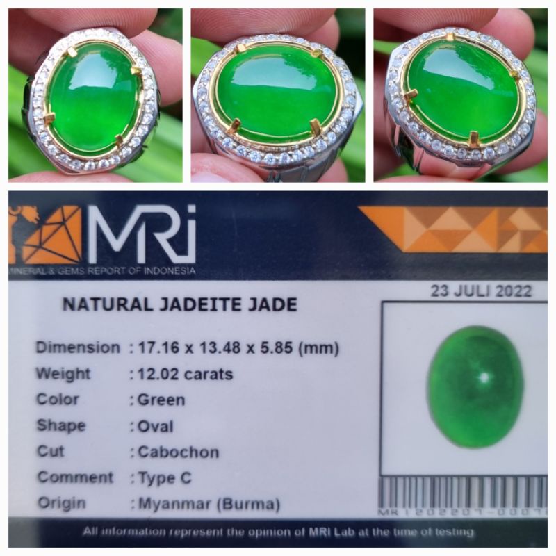 Jual Natural Giok Burma Myanmar Kristal Jadeite Jade Type C Memo 12.02 ...