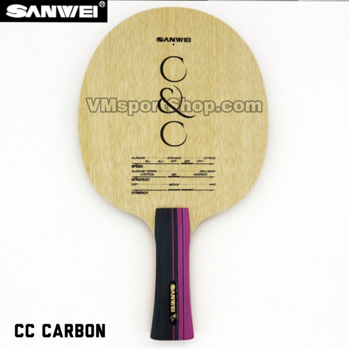 Jual DM Sanwei CC - Kayu Blade Bat Bet Pingpong Tenis Meja Carbon | Shopee Indonesia