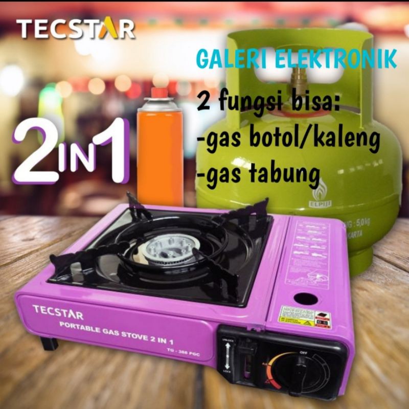 Jual kompor gas portable 2 fungsi tecstar,gas botol dan gas tabung ...