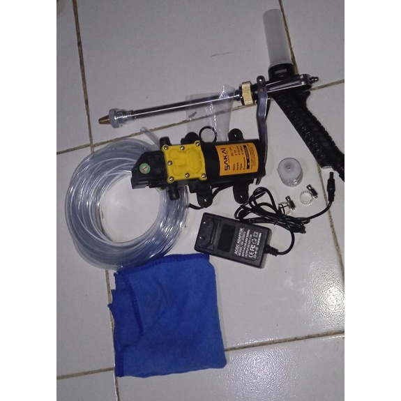 Jual alat steam mini 12 volt dengan gun tabung sabun 100psi | Shopee ...