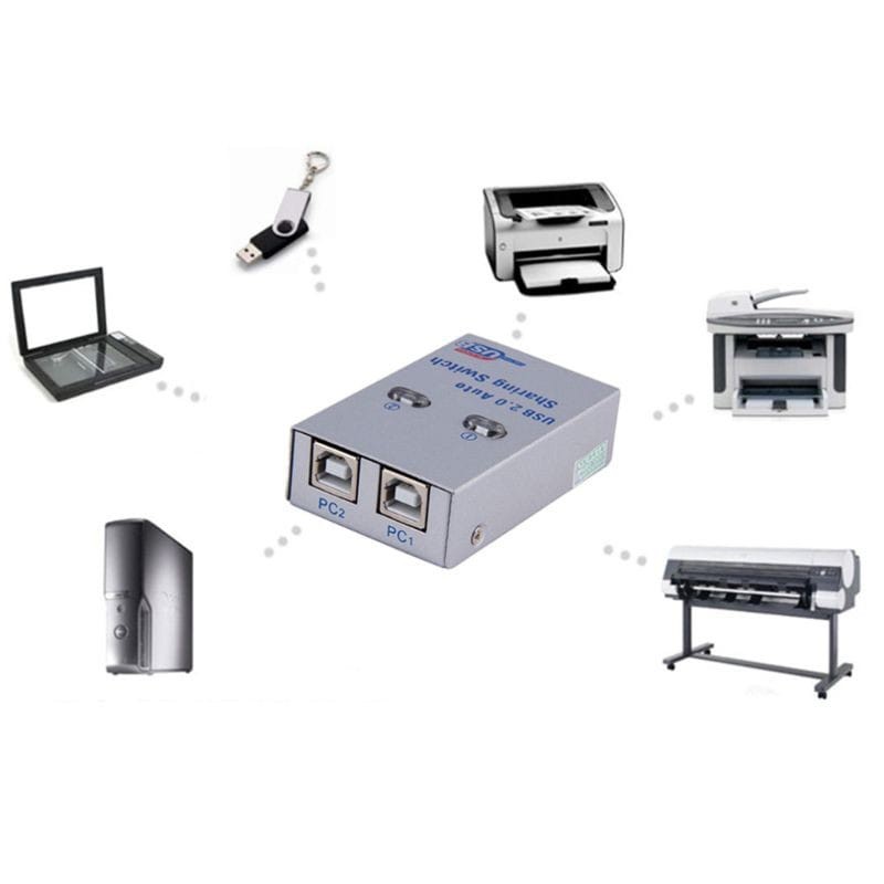 Jual Auto Switch Usb Printer 2 Port 2Port 4 Port Sharing Switcher USB 2.0 Printer Kable Manual ...