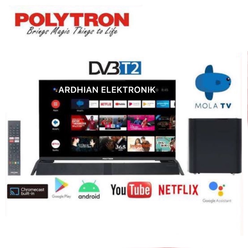 Jual TV LED POLYTRON 32" Inch PLD 32BAG9858 / 32BG9058 SOUND BAR SMART ANDROID / GOOGLE TV ...