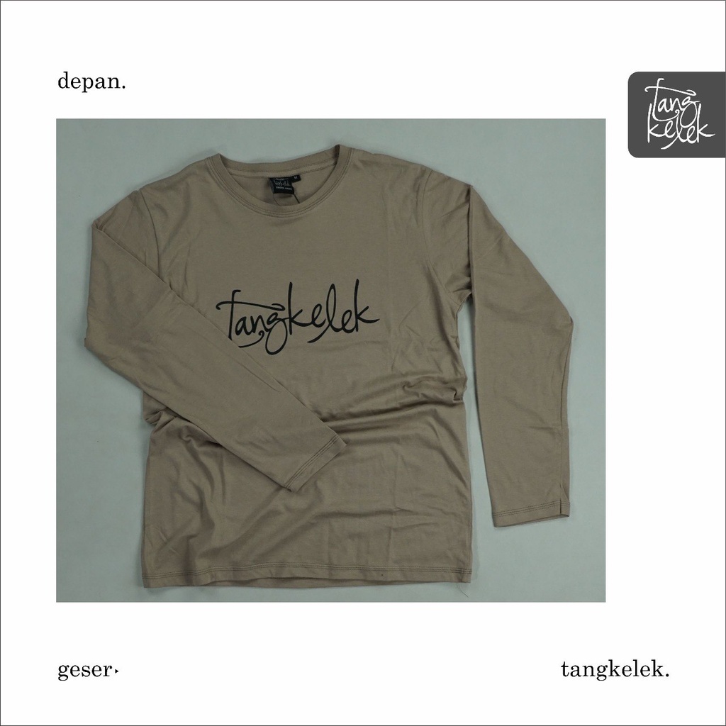 Jual Tangkelek Baju Kaos Tangkelek Datar Lengan Panjang Warna Coklat ...