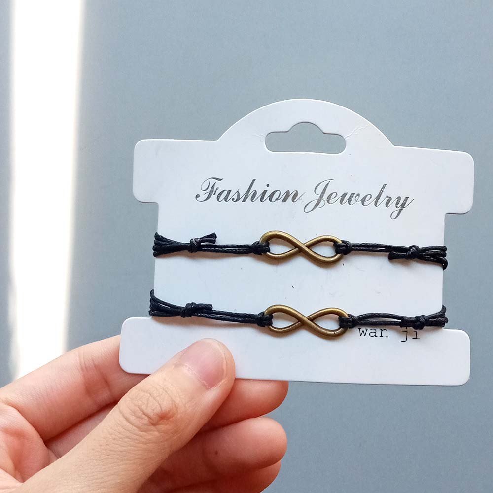 Jual Gelang Couple Infinity Bronze Silver Simple Knot 2 layer | Shopee ...