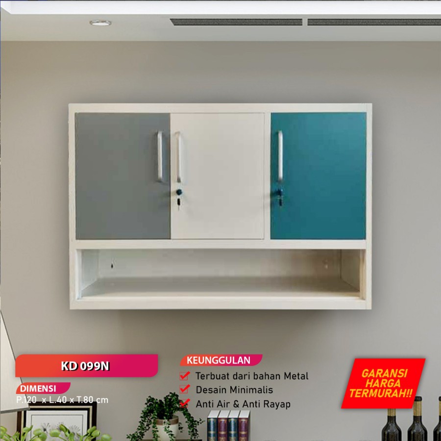 Jual Kitchen Set Lemari Dapur Besi 3 Pintu Gantung + Kunci | Shopee ...