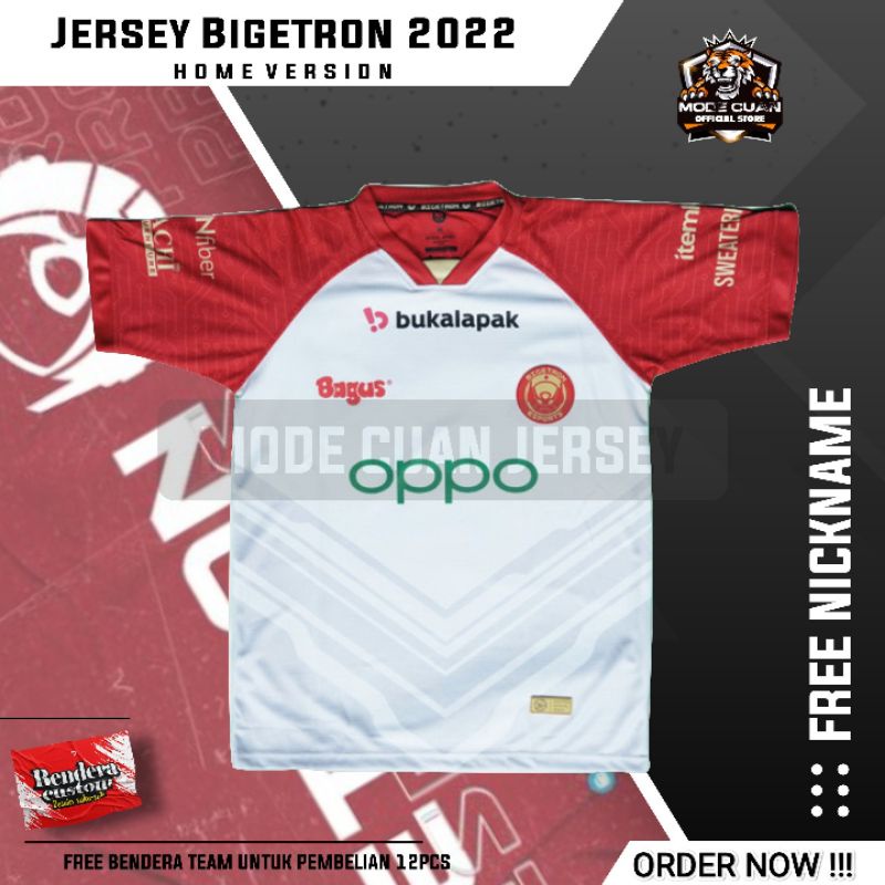 Jual Jersey BIGETRON 2022 Home Free Nickname | Shopee Indonesia