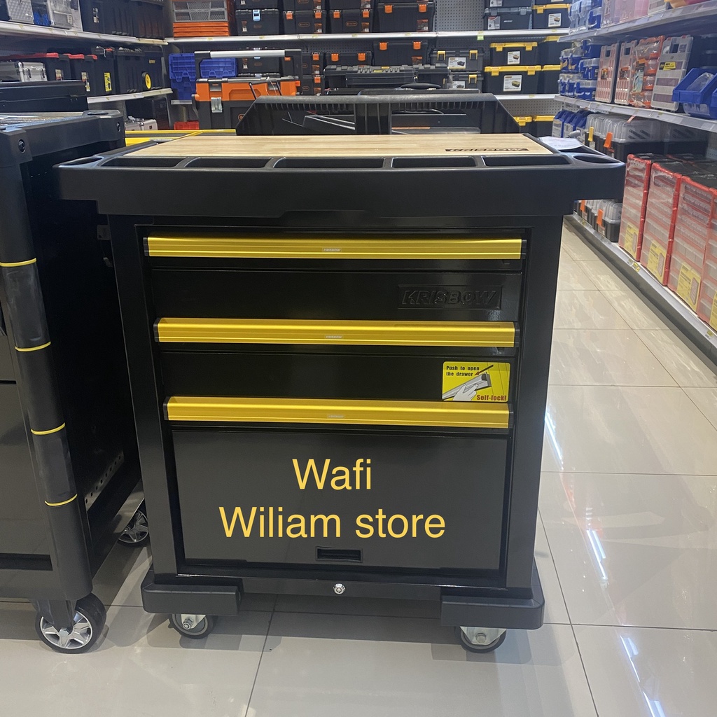 Jual Krisbow lemari bengkel Perkakas Tool Box Cabinet Trolley 3 drawer | Shopee Indonesia