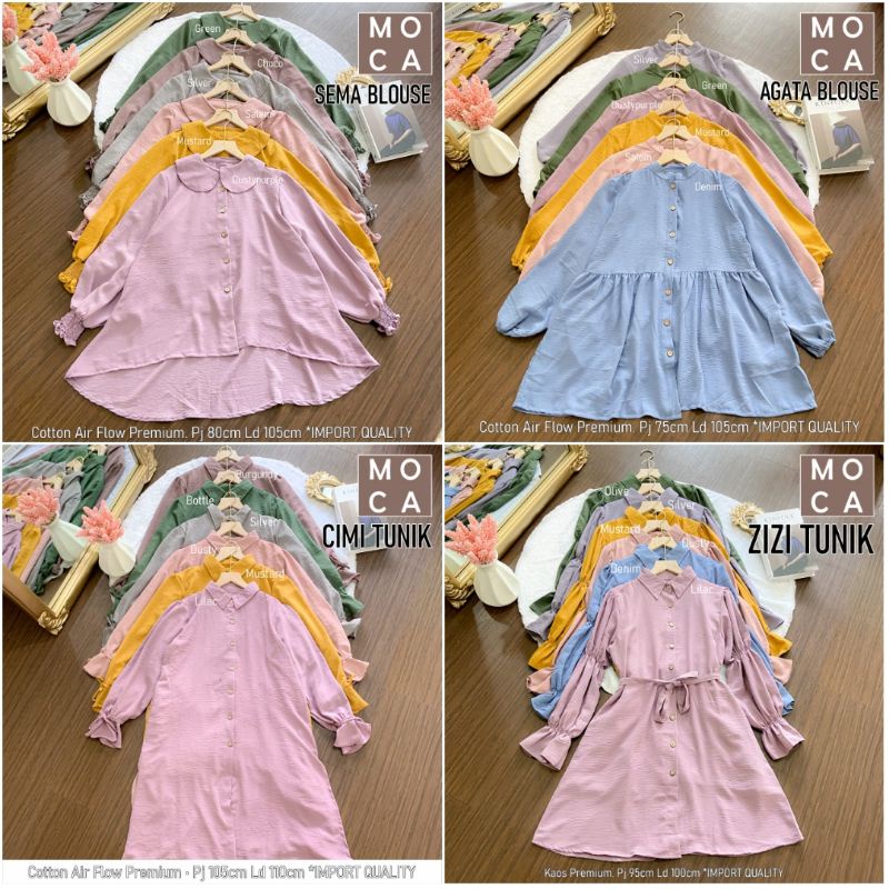 Jual AGATA/SEMA/CIMI/ZIZI BLOUSE / TUNIK WARNA PASTEL KOREAN STYLE BY ...