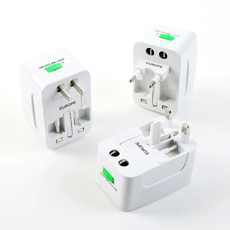 Jual All-in-One Travel Power Plug Adapter Adaptor Colokan kaki 3 kaki 2 ...