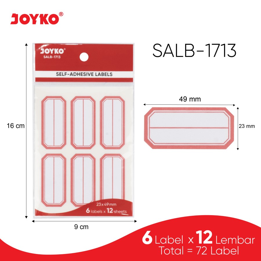 Jual Joyko Self-Adhesive Labels SALB / Label Sticker Self Adhesive ...