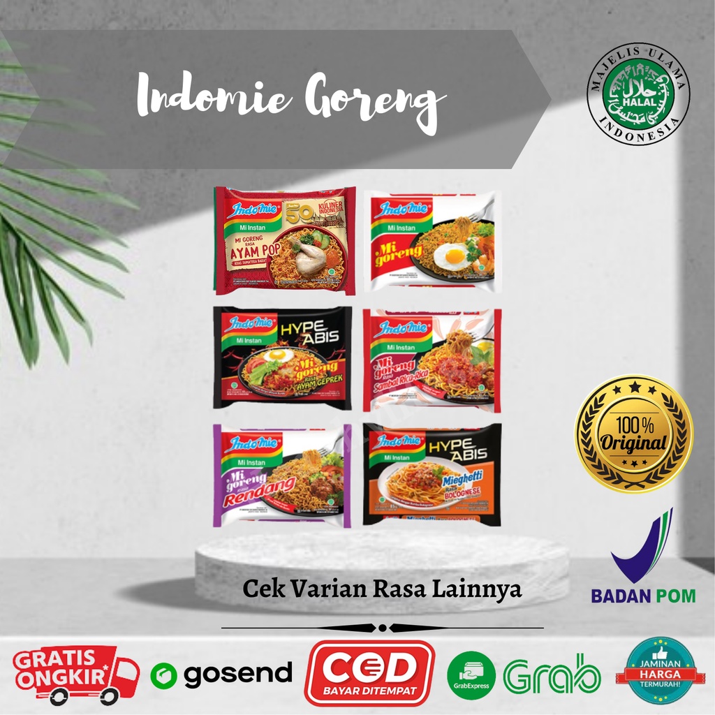 Jual Indomie Goreng Mie Instan Rasa Ayam pop Mieghetti bolognese ...