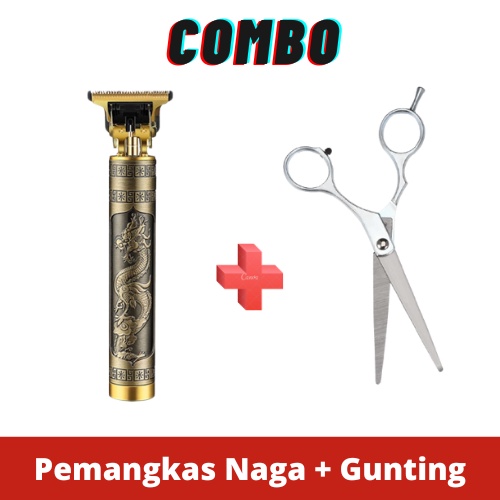 Jual Hair Clipper Trimmer Alat cukur rambut elektrik VINTAGE T9, Budha dan Naga Mesin Clipper ...