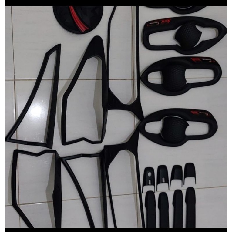 Jual Avanza xenia veloz 2022 paket garnis garnish outer handle tank cover hitam doff | Shopee ...