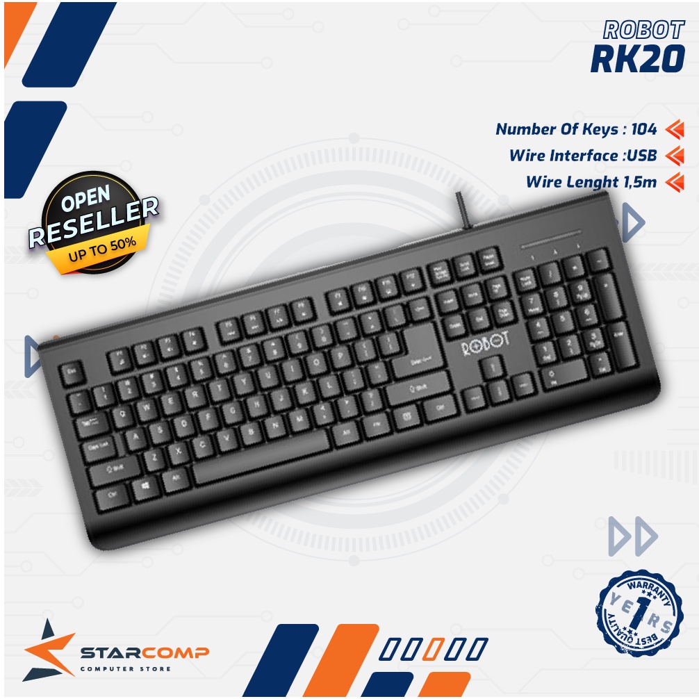 Jual Robot RK20 Keyboard Mini Office Wired Keyboard USB | Shopee Indonesia