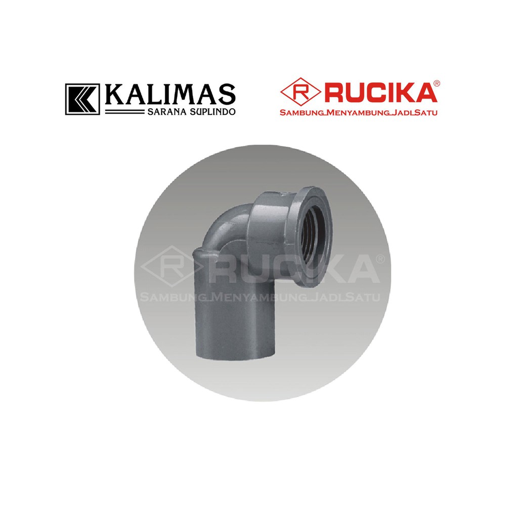 Jual Elbow / Knie Drat Dalam PVC (RUCIKA) d. 3/4" x 90 deg - Female ...