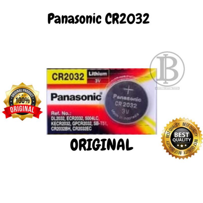 Jual Baterai Panasonic CR2032 Original /CR 2032 Lithium Battery 3V / Batrai Panasonic CR2032 3 ...