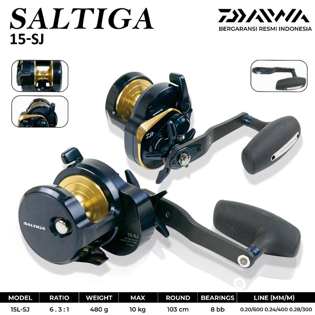 Jual REEL DAIWA SALTIGA 15L-SJ | Shopee Indonesia