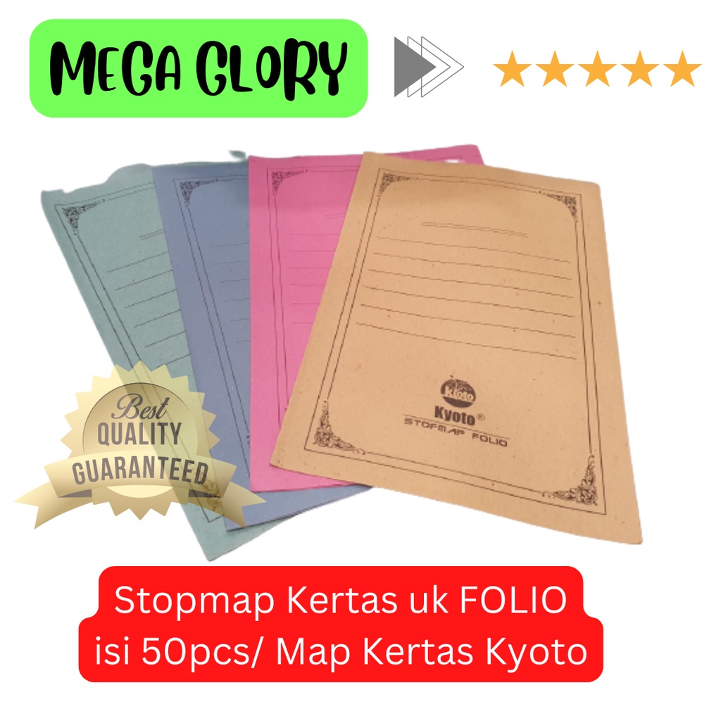 Jual Stopmap Kertas isi 50 pcs / Map kertas Kyoto Uk Folio | Shopee Indonesia