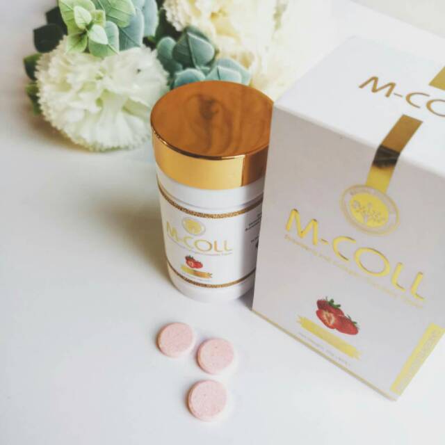 Jual M-COOL STRAWBERRY & COLLAGEN CHEWABLE TABLET | Shopee Indonesia