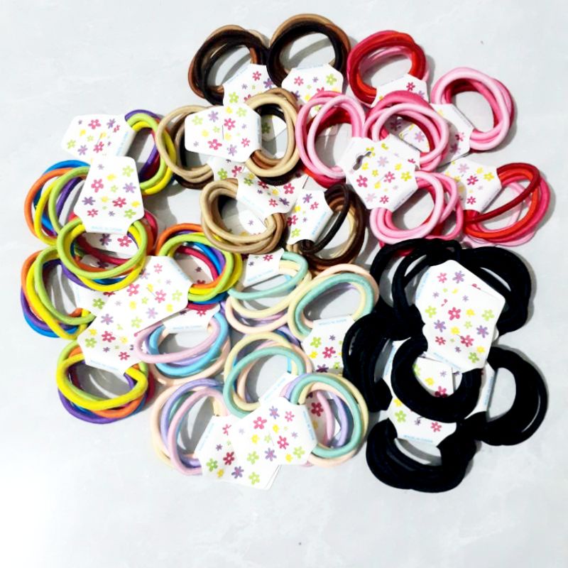 Jual Ikat Rambut Polos penjepit gold ( 1 ikat isi 6 pcs ) | Shopee ...