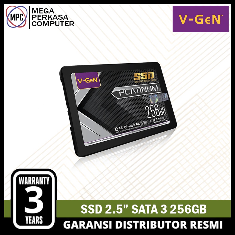 Jual SSD V-GeN 256GB SATA 3 Solid State Drive 2.5" Inch Resmi | Shopee ...