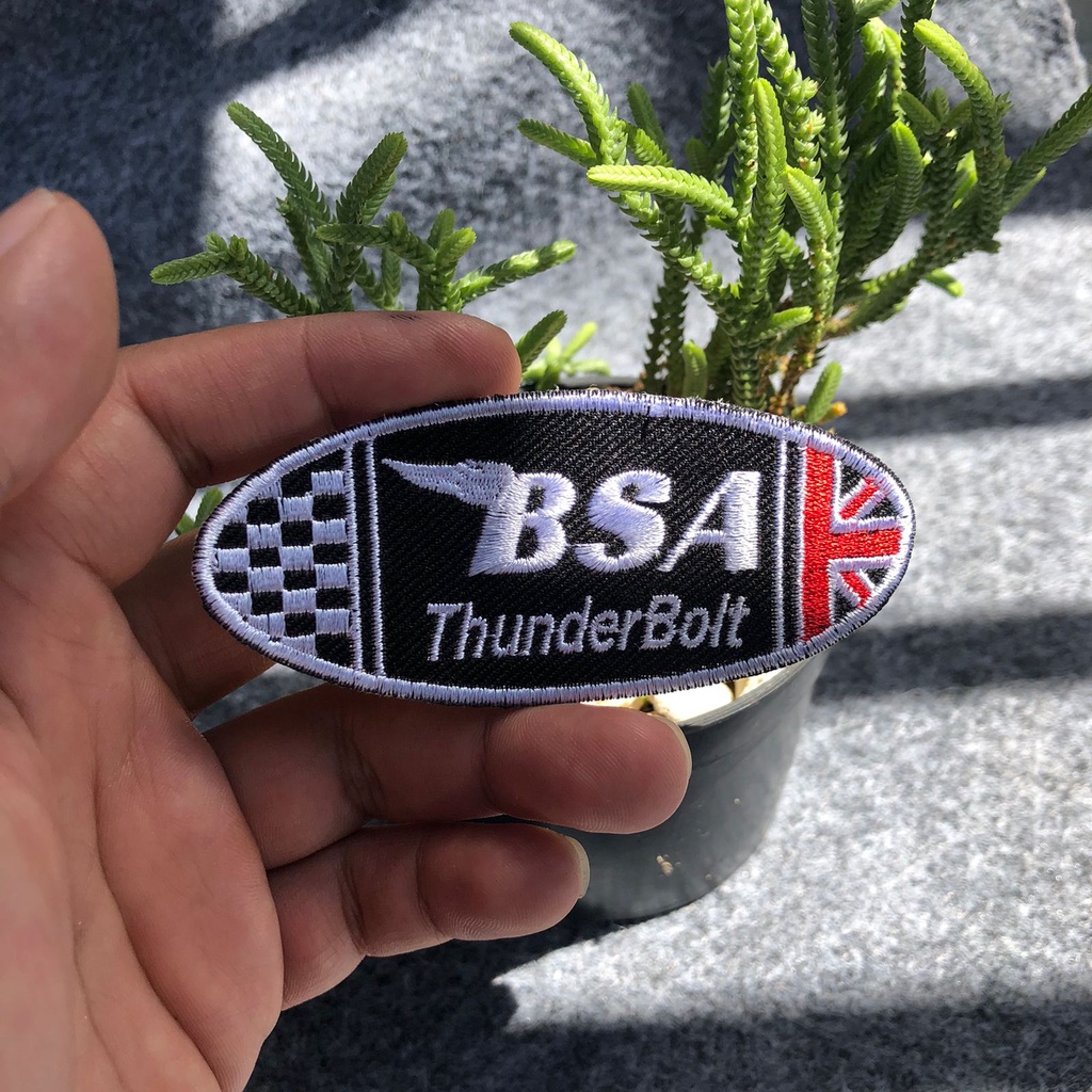 Jual Patch BSA Thunderbolt Emblem Bordir Jahit Good Quality Patch ...