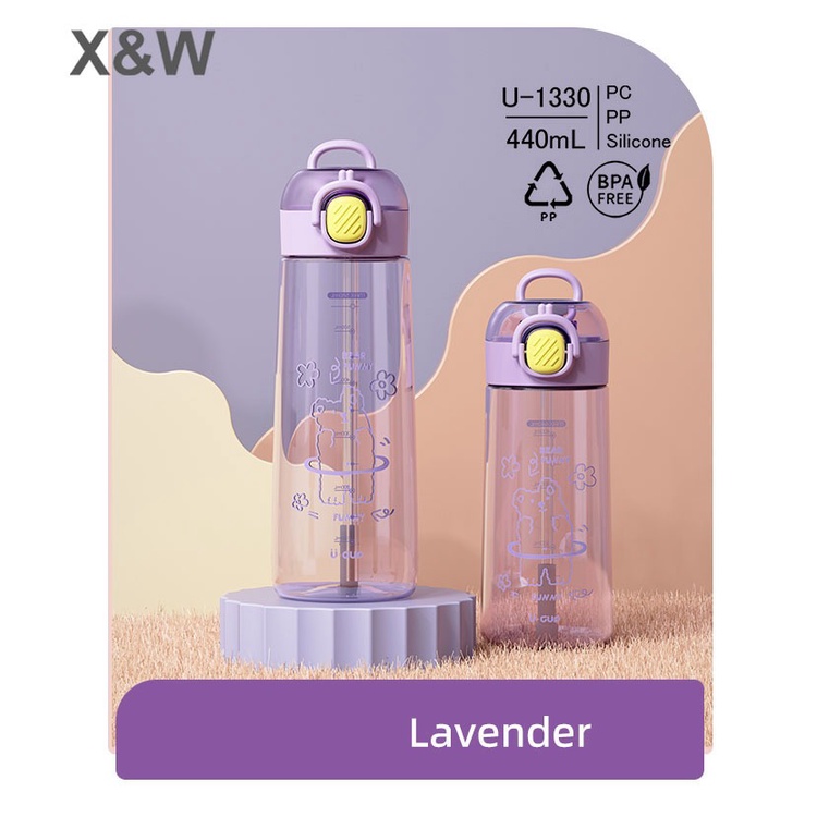 Jual Botol Minum Unik Plastik Tritan U-1330 - Tempat Minum Bottle Water Bpa Free 440ml | Shopee ...