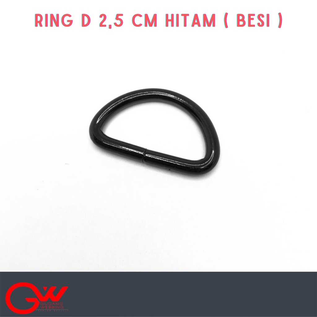 Jual RING D BESI / RING D 25 MM / RING D 2,5 CM HITAM | Shopee Indonesia