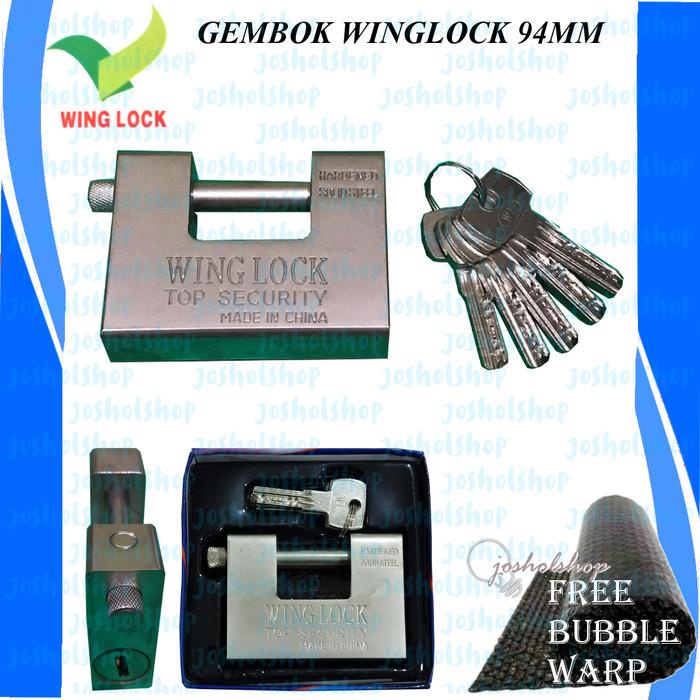 Jual WING LOCK Gembok 94MM PADLOCK / GEMBOK GUDANG PABRIK (ANTI POTONG ...