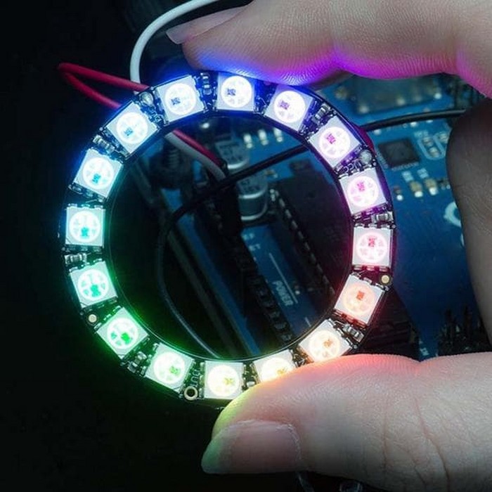 Jual Round LED RGB 16bit WS2812 WS2812B 5050 builtin driver Neopixel ...