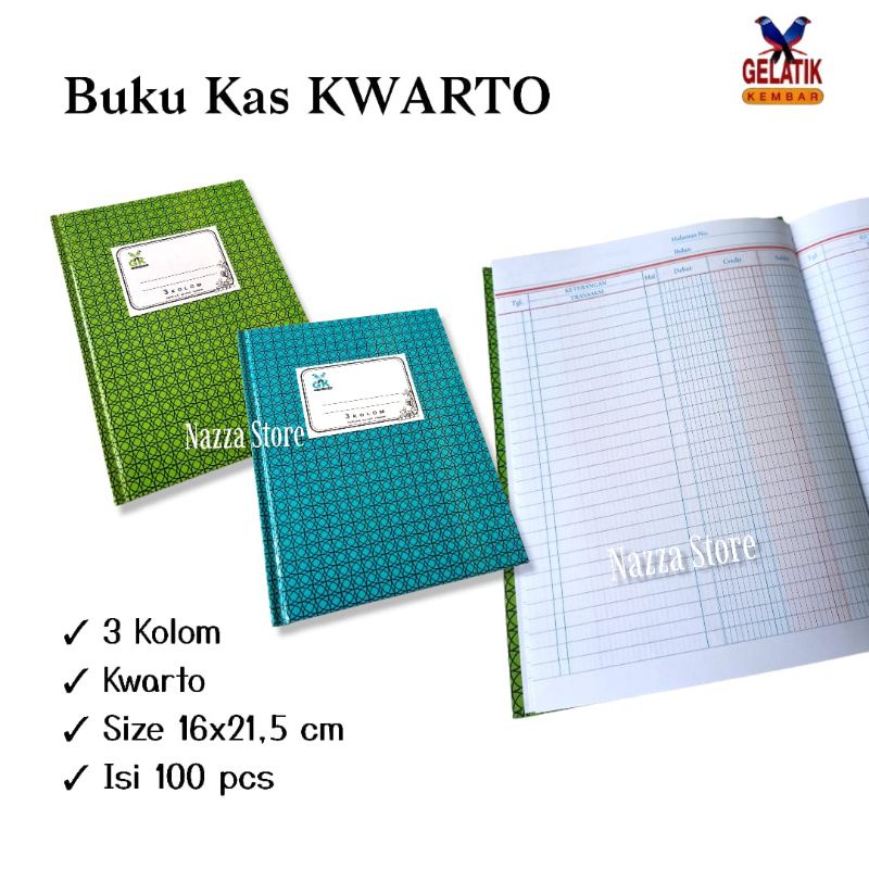 Jual Buku Kas KWARTO 3 kolom isi 100 lembar | Shopee Indonesia