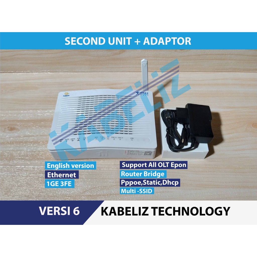 Jual MODEM ZTE EPON F460 V6 ANTENNA SATU ONU EPON ONT GIGABYTE WIFI ...