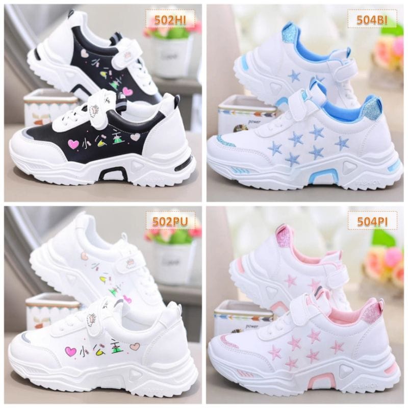 Jual Sepatu Sneakers Anak Perempuan Varian Model Terbaru Sepatu Sekolah ...