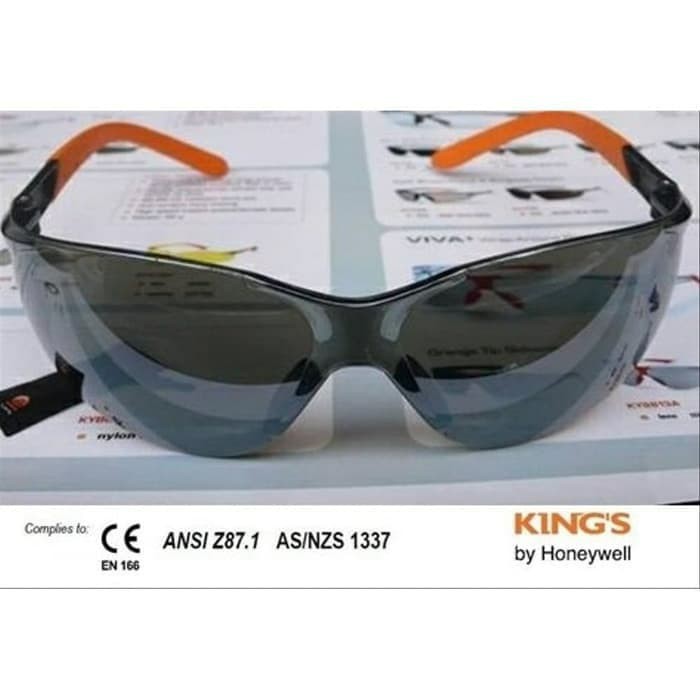 Jual KACAMATA SAFETY BY HONEYWELL KING'S KY 2222 ORIGINAL&KY 2221 CLEAR&KY 2224 SMOKE MIROR ...