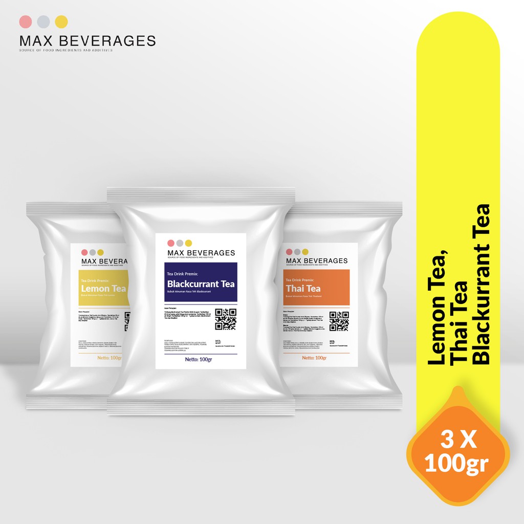 Jual Paket Serbuk Minuman 1 - Thai Tea, Blackcurrant Tea, Lemon Tea ...