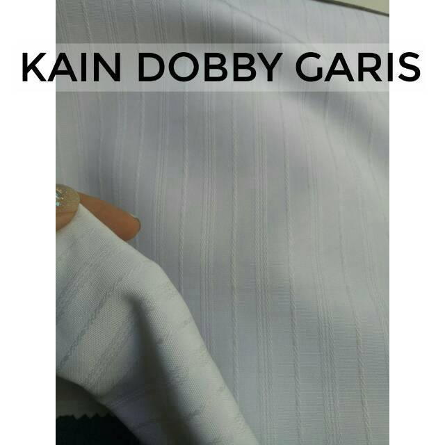 Jual BAHAN KAIN BSY DOBI DOBY DOBBY AS / KAIN GARIS-GARIS PUTIH / KAIN ...