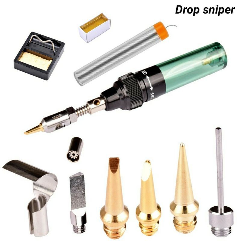 Jual Set Solder Las Patri Portable Iron Pen Gas Butane Torch 1300C ...