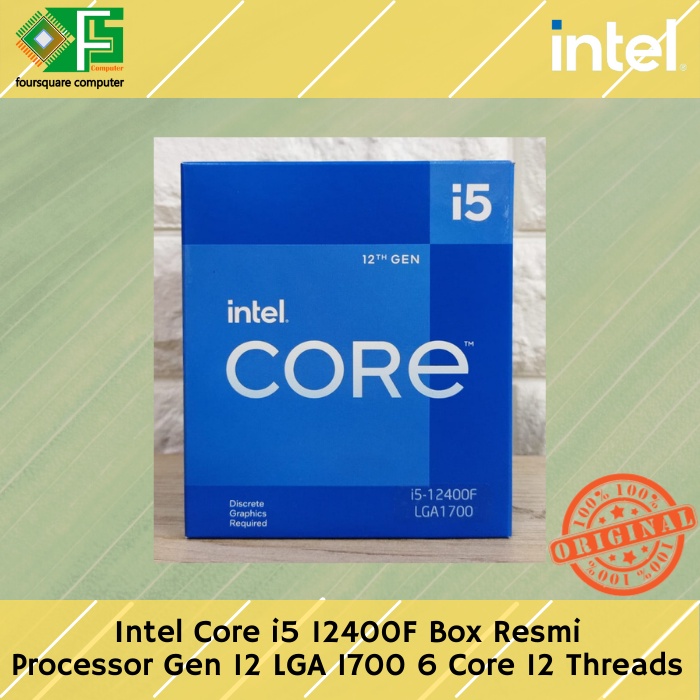 Jual Processor Intel Core i5 12400F Box 6 Core 12 Thread Up to 4.4 Ghz ...