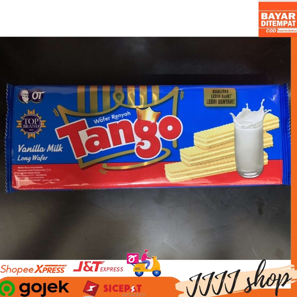 Jual Wafer Tango Vanilla Milk Biskuit Cemilan Snack Rasa Vanila Susu ...