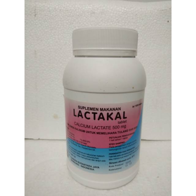 Jual Lactakal calcium lactate kalsium kalk 1000 tablet | Shopee Indonesia