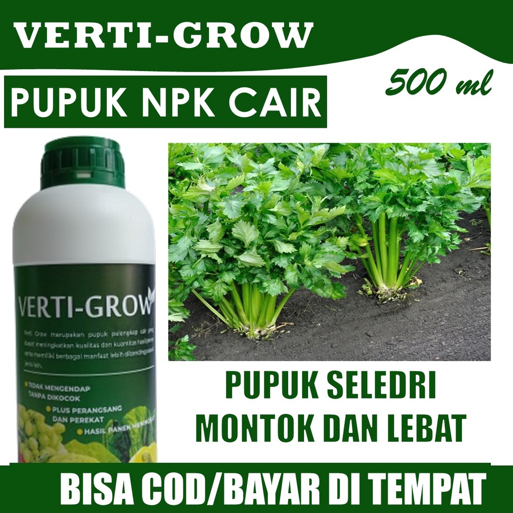 Jual 500 ML VERTI GROW Pupuk NPK Cair - Obat Perangsang Tanaman Seledri ...