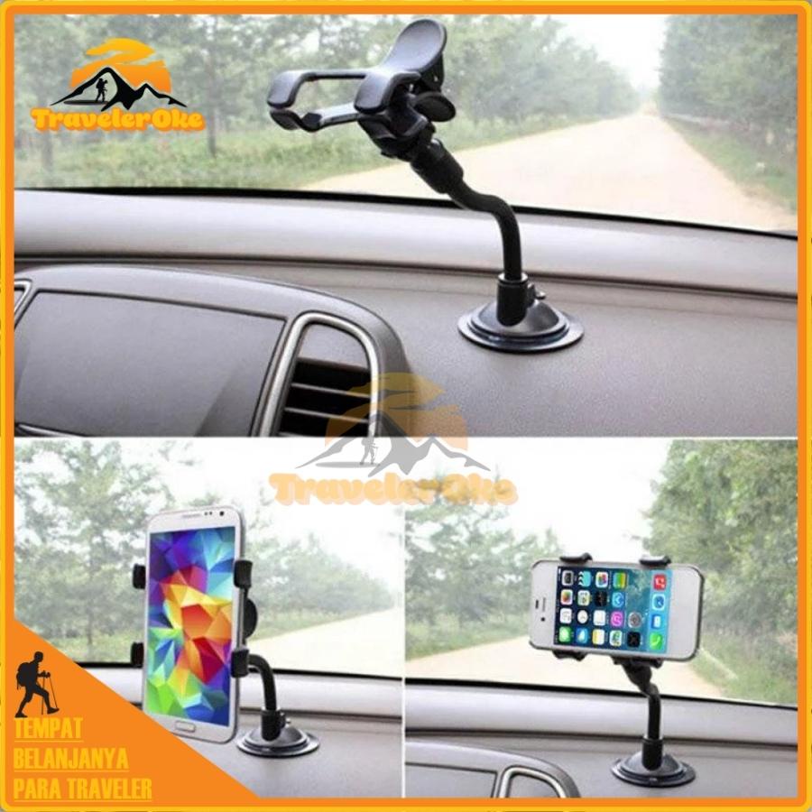 Jual Holder Stand Hp Mobil Model Tempel Flexible 360 Derajat | Shopee ...