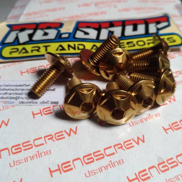 Jual baut probolt gold payung 6x15 model spyder consol drat 10 panjang 15mm heng thailand harga ...