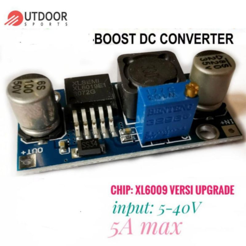 Jual Modul Boost Adjustable DC Step Up Converter versi upgrade XL6009 | Shopee Indonesia