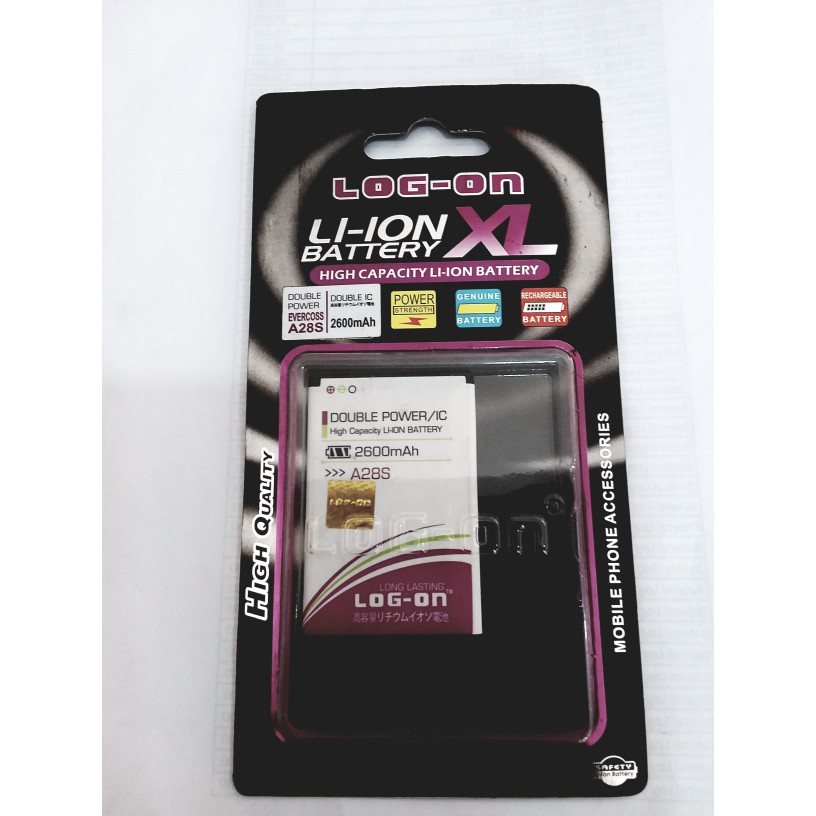 Jual Baterai Log on A28S Double Power IC | Shopee Indonesia