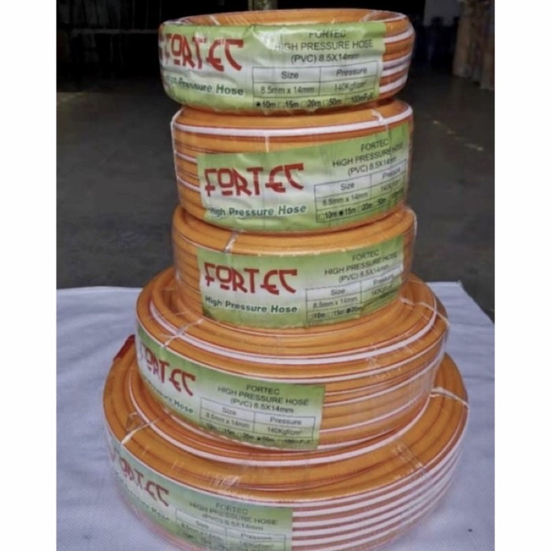 Jual FORTEC 10MTR Selang angin kompresor 8.5 x 10meter high pressure ...