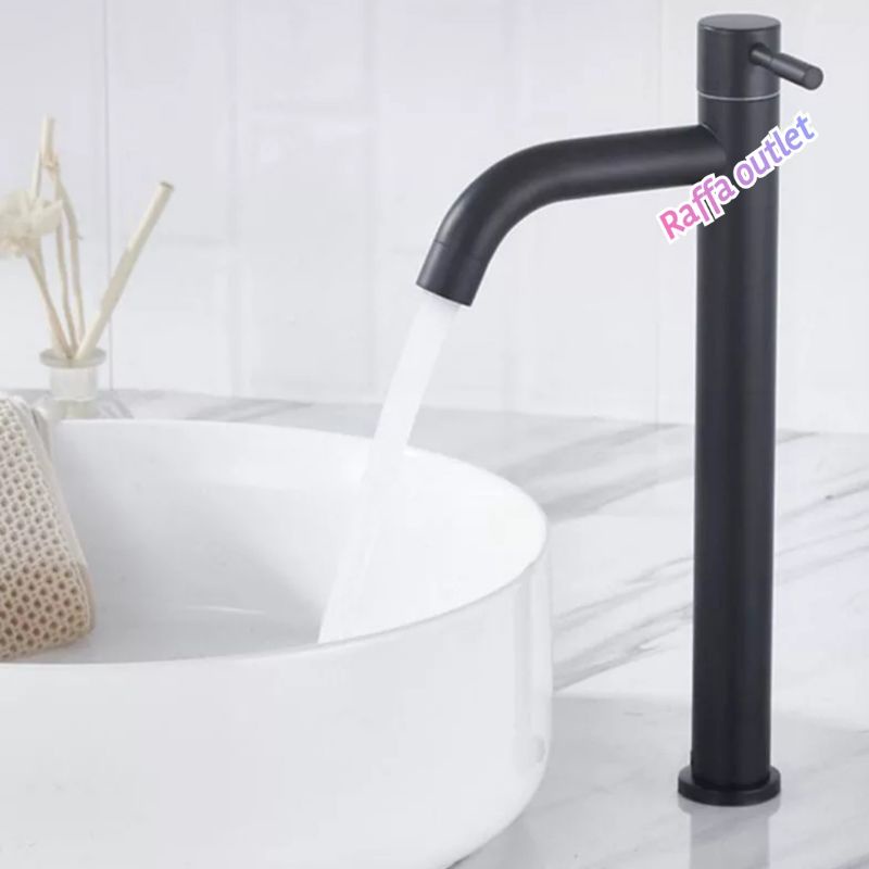 Jual kran wastafel tinggi/kran wastafel hitam/kran cuci tangan | Shopee ...