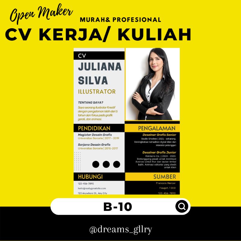Jual cv/jasa buat cv/desain cv/cv kerja/cv kuliah | Shopee Indonesia