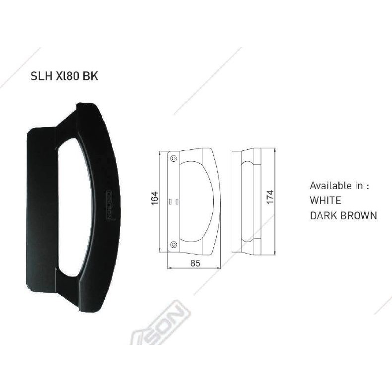 Jual HANDLE DEKKSON SLH XL80 Handle Tarikan Pintu Aluminium Sliding ...